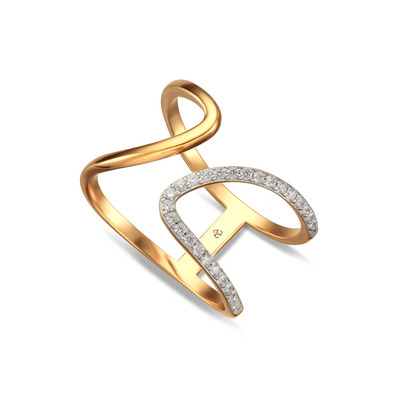 Gold Half Sparkle Open Ring – Scream Pretty Australia